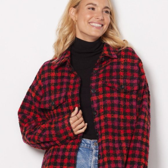 Sanctuary | Jackets & Coats | Euc Sanctuary The Shacket In Roller Plaid ...